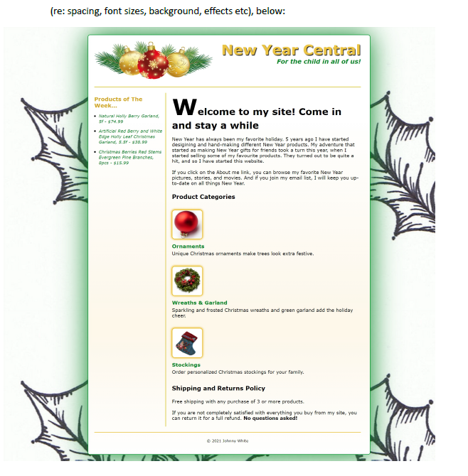 Solved Part 1 Enhance The Look Of The Home Page In This 