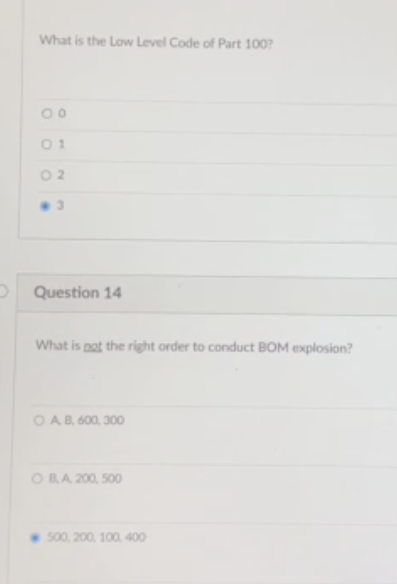 Solved What is the Low Level Code of Part 100?o+12งQuestion | Chegg.com