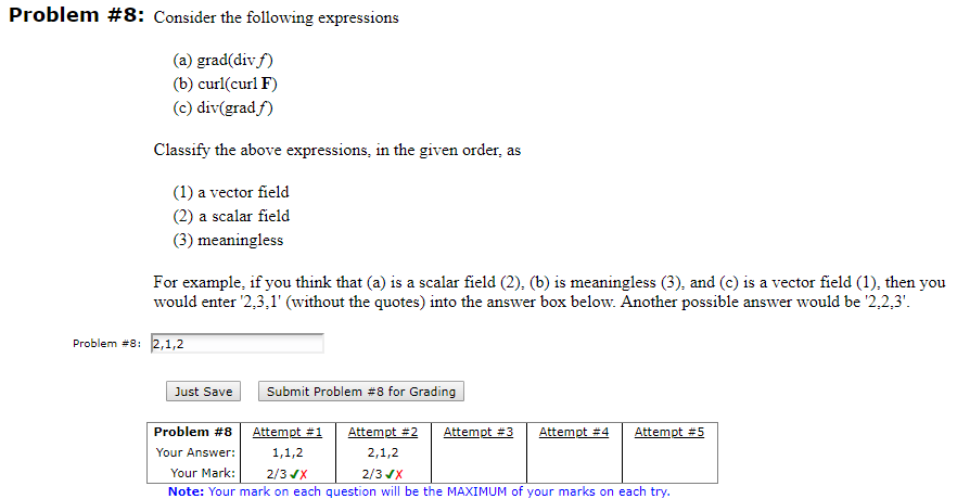 Solved Problem #8: Consider the following expressions (a) | Chegg.com