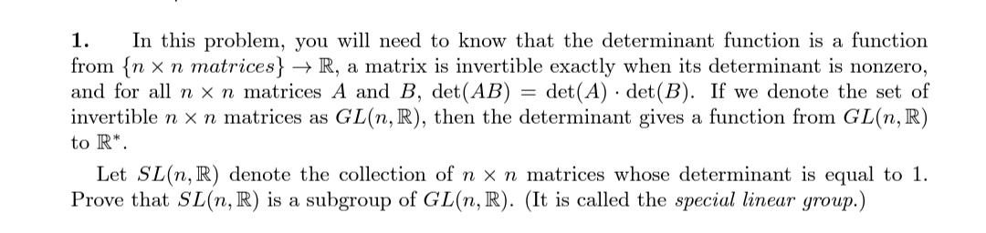 Solved 1. In this problem, you will need to know that the | Chegg.com