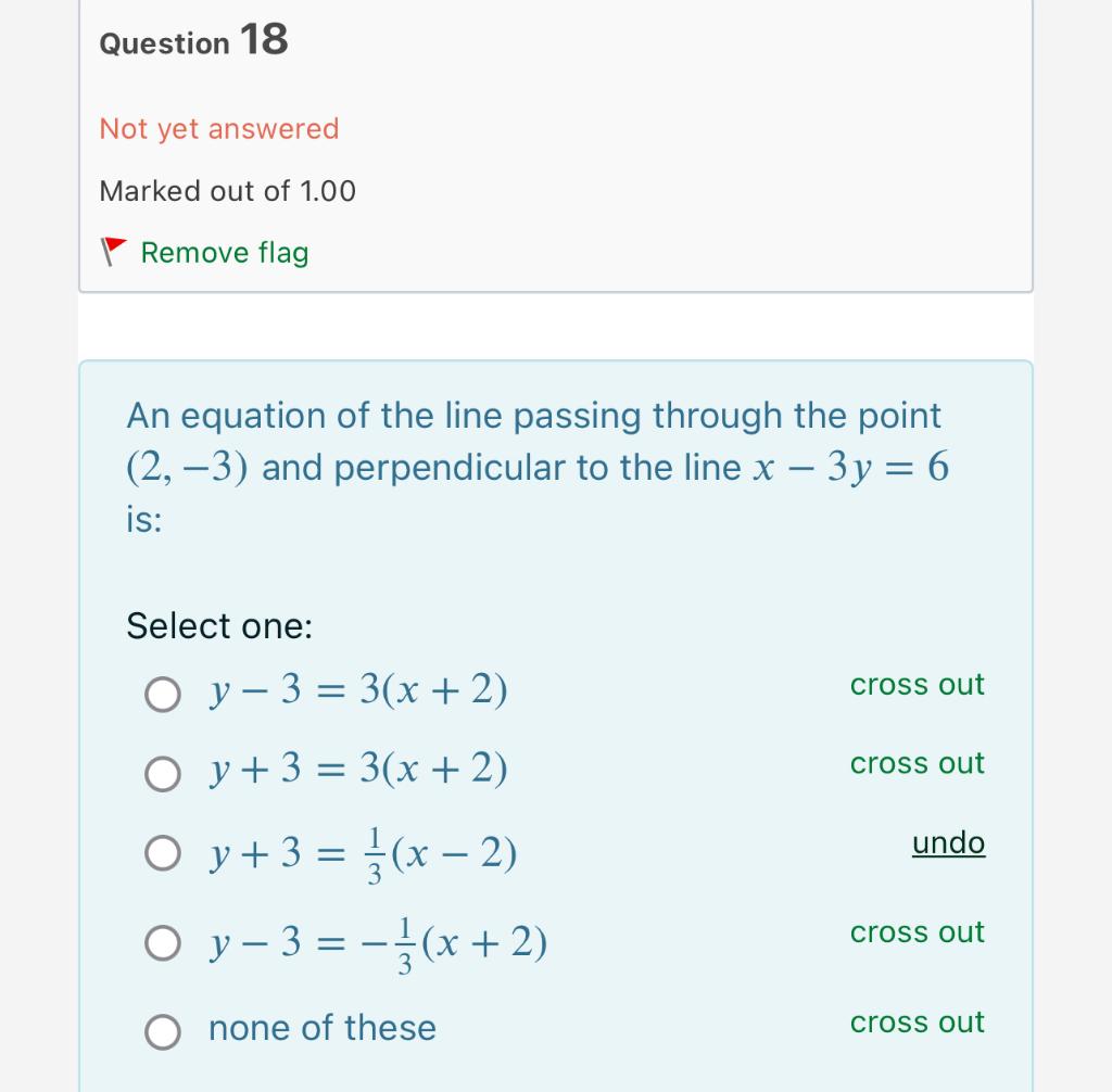 Solved An Equation Of The Line Passing Through The Point