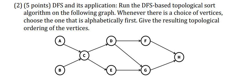 Solved 2. (15 points) Graph Basics A В. (1) (5 points) For | Chegg.com