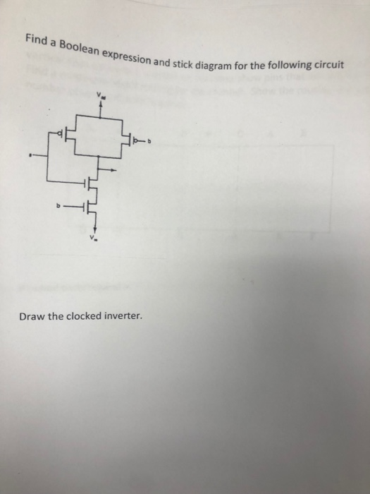 Solved Find a Boolean expression and stick diagram for the | Chegg.com