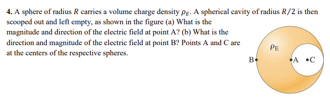 Solved 4. A sphere of radius R carries a volume charge | Chegg.com