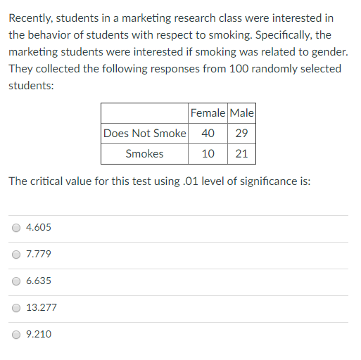 Solved Recently, students in a marketing research class were | Chegg.com