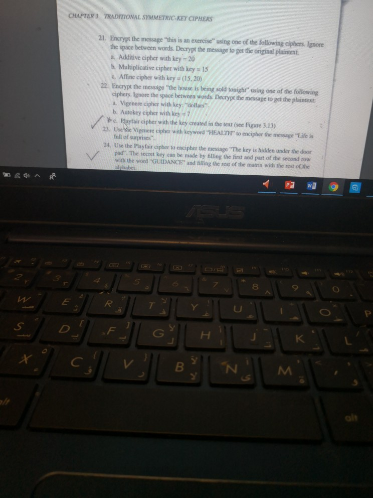 CHAPTER 3 TRADITIONAL SYMMETRIC-KEY CIPHERS 21. | Chegg.com