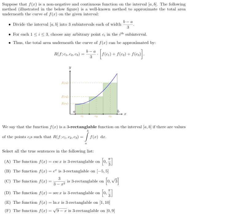 Solved Suppose that f() is a non-negative and continuous | Chegg.com