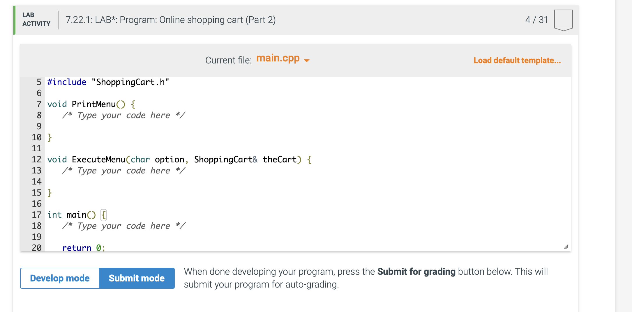 Solved This program extends the earlier "Online shopping | Chegg.com