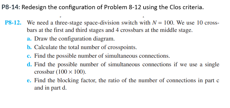 Solved 8-14: Redesign the configuration of Problem 8-12 | Chegg.com