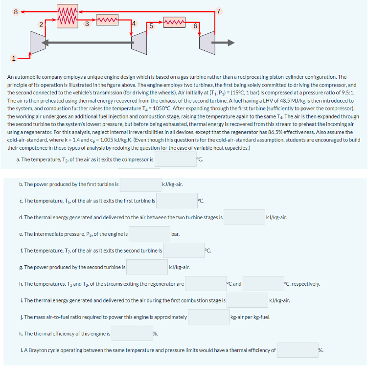An automobile company employs a unique engine design | Chegg.com