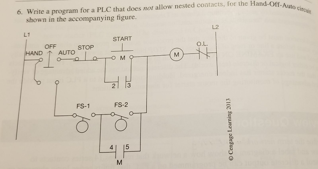 Solved 6. Write a program for a PLC that does not allow | Chegg.com
