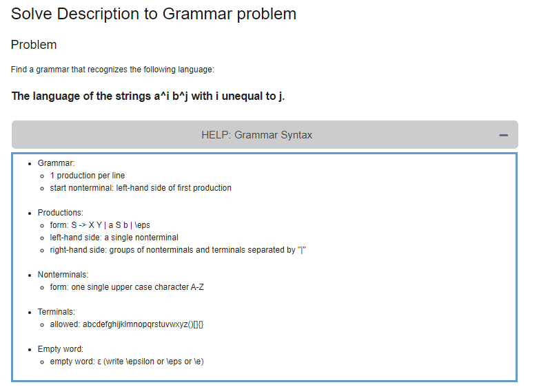 Solved Solve Description to Grammar problem | Chegg.com
