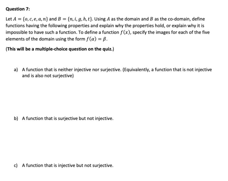 Solved Discrete Mathematics About Functions I Will Be 
