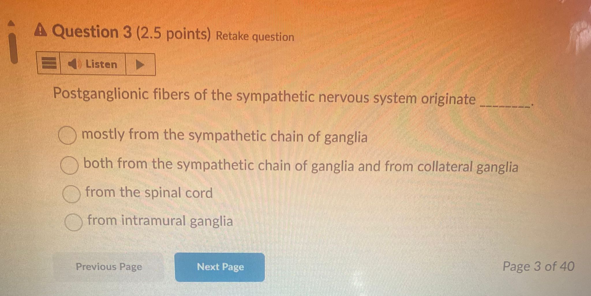 Solved Q Question 3 (2.5 points) Retake question | Chegg.com