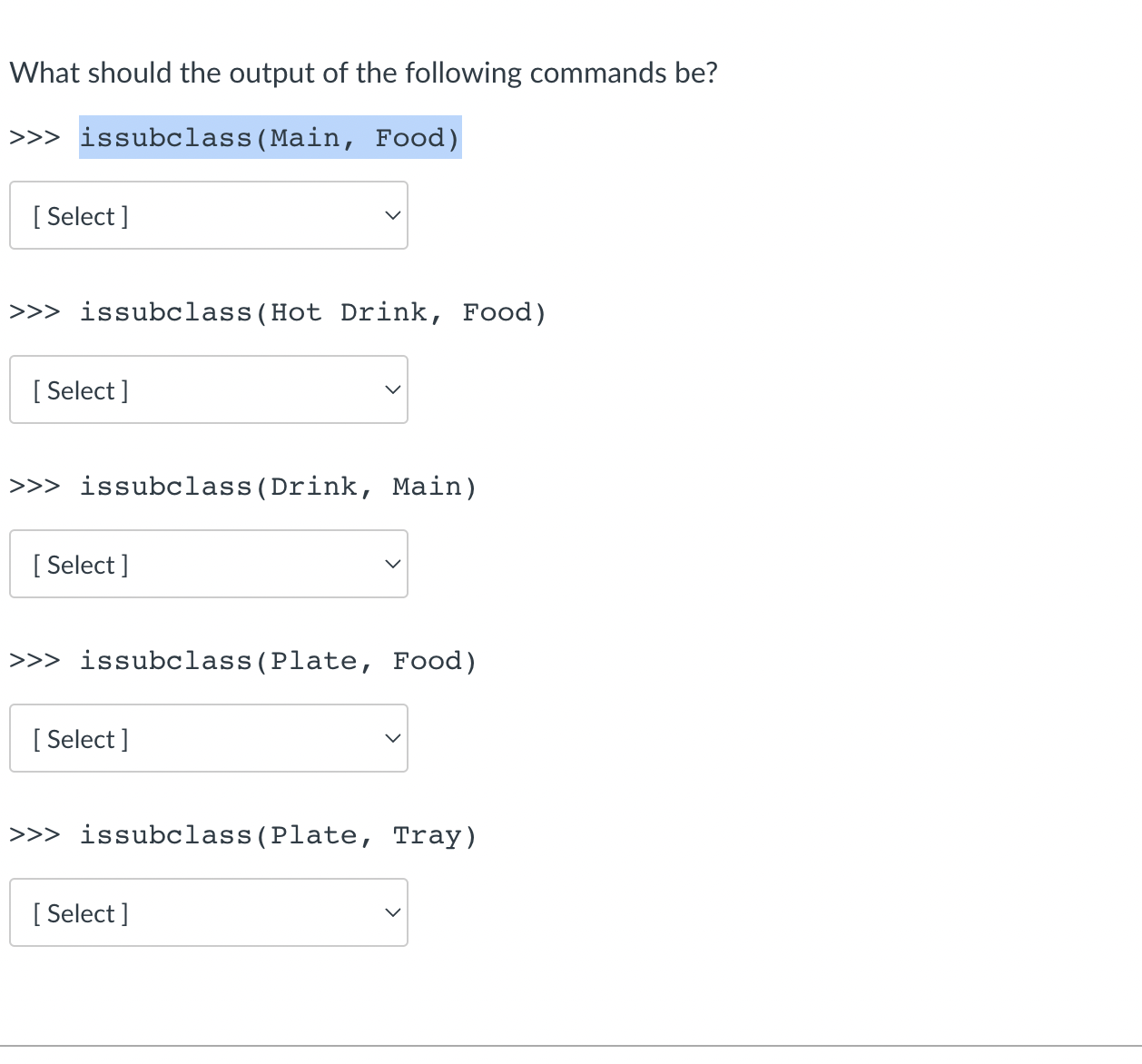 Solved What should the output of the following commands | Chegg.com