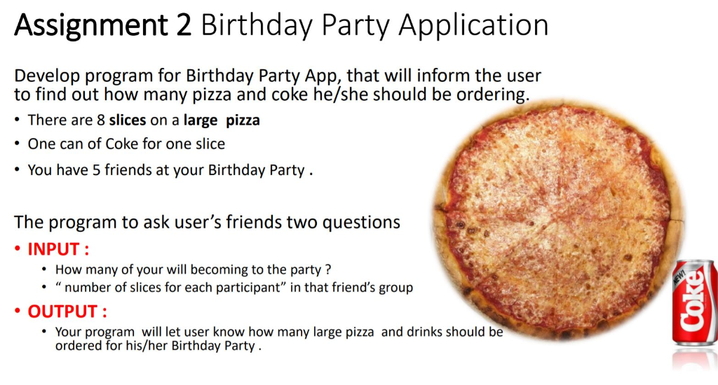 Solved Assignment 2 Birthday Party Application Develop | Chegg.com