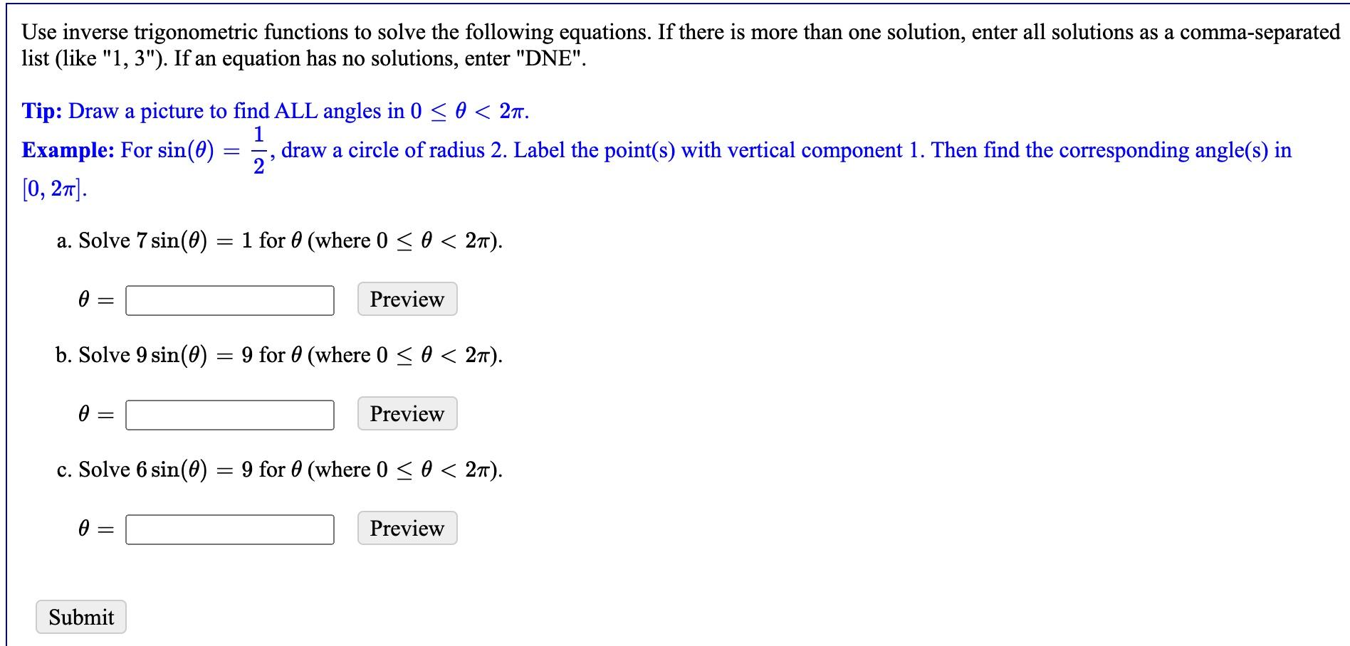 Solved Use inverse trigonometric functions to solve the | Chegg.com
