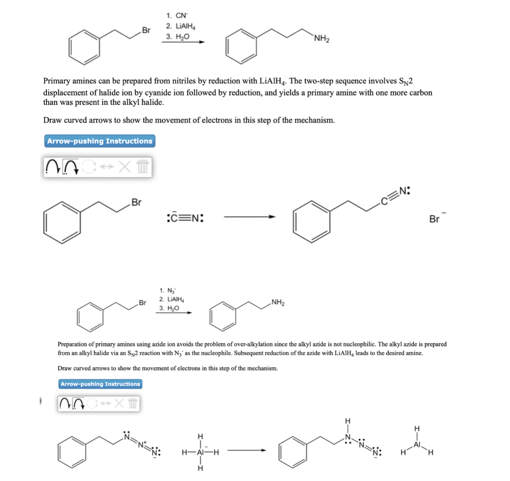 Solved 1. CN 2. LIAIHA 3. HO NH2 Primary amines can be | Chegg.com