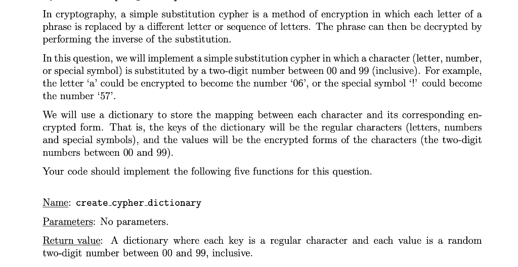 In Cryptography A Simple Substitution Cypher Is A 