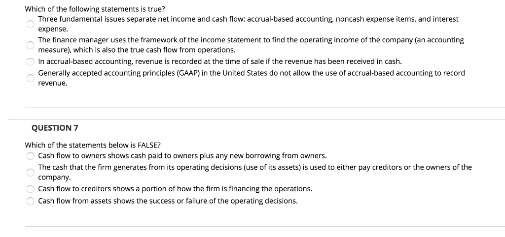 Solved Which of the following statements is true? Three | Chegg.com