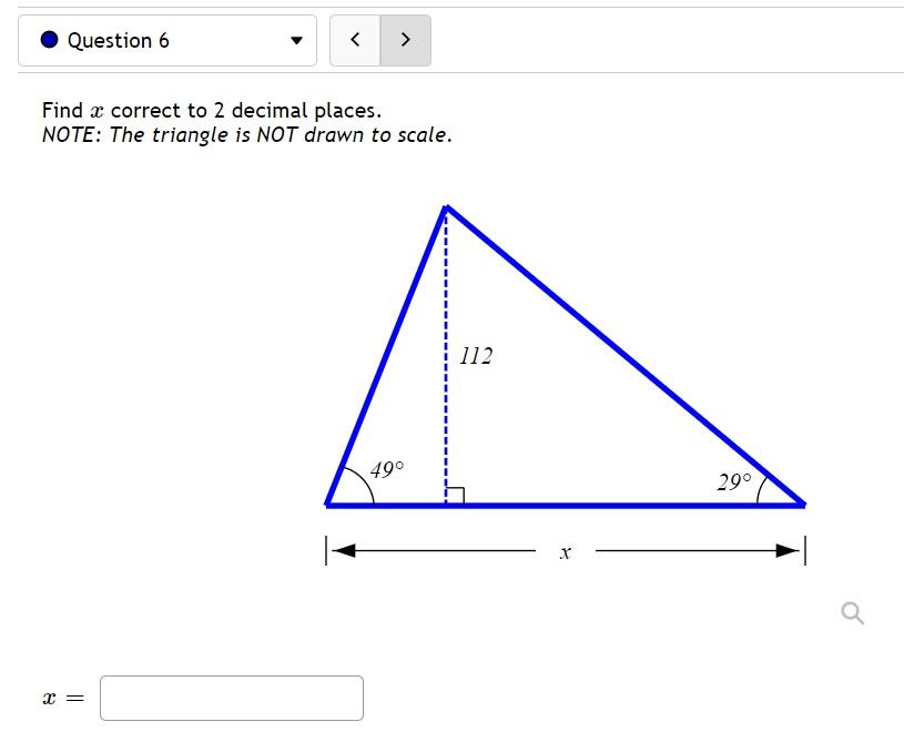 Solved Find x correct to 2 decimal places. NOTE: The | Chegg.com