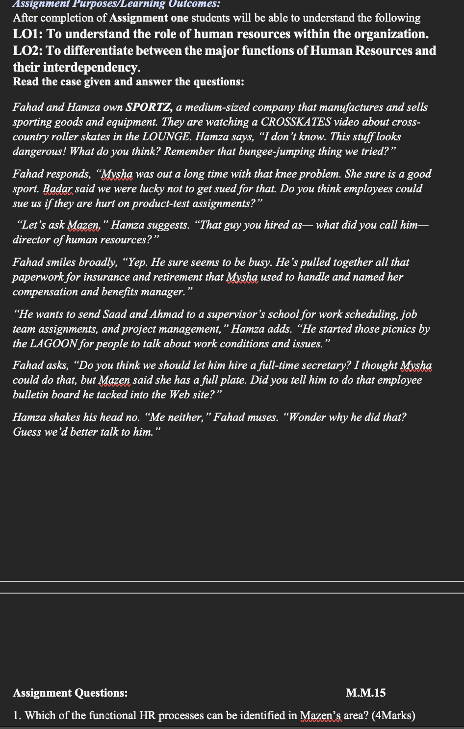 Solved After completion of Assignment one students will be | Chegg.com