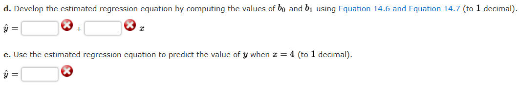 Solved Given are five observations for two variables, x and | Chegg.com