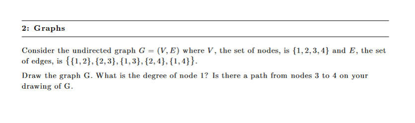 Solved Consider the undirected graph G=(V,E) where V, the | Chegg.com