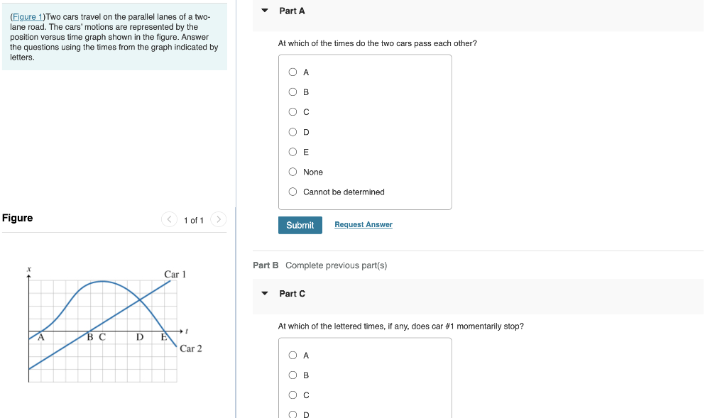 Solved Part B Complete Part C Two Graphs For Positions Of 