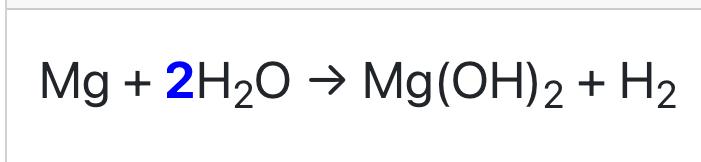 Solved Mg+2H2O→Mg(OH)2+H2Volume of H2 collected under lab | Chegg.com