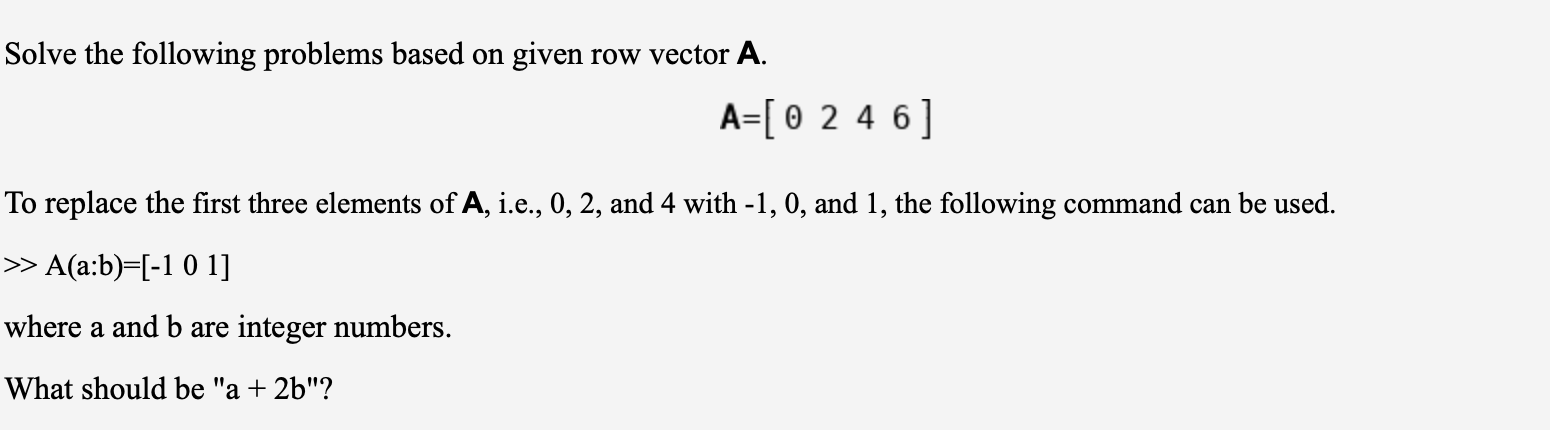 Solved Solve the following problems based on given matrix B. | Chegg.com