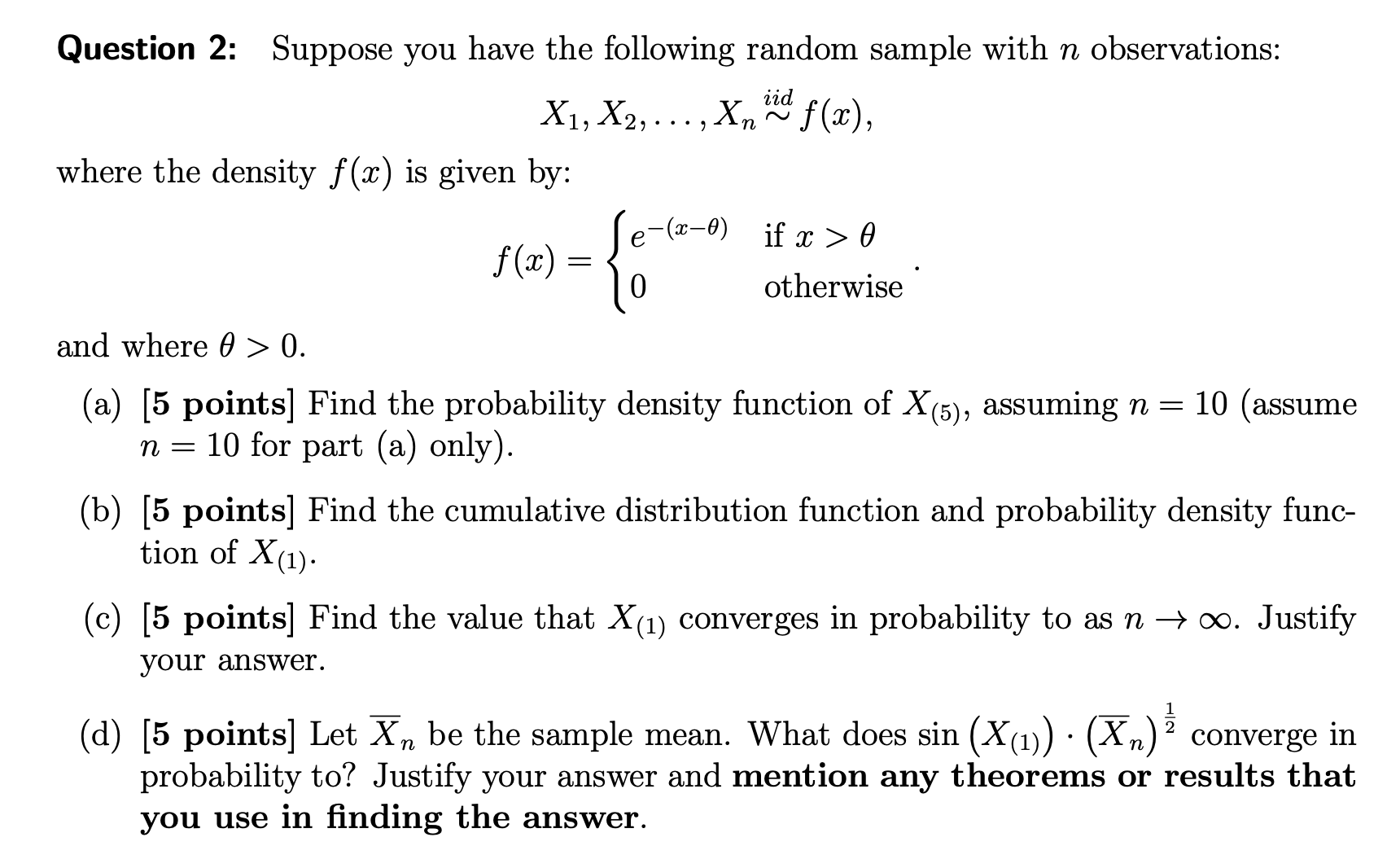 Solved Question 2: Suppose you have the following random | Chegg.com