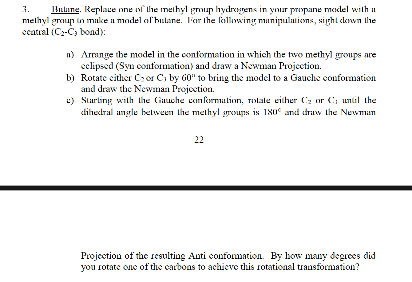 Solved 1. Ethane. Construct two models of ethane and arrange | Chegg.com