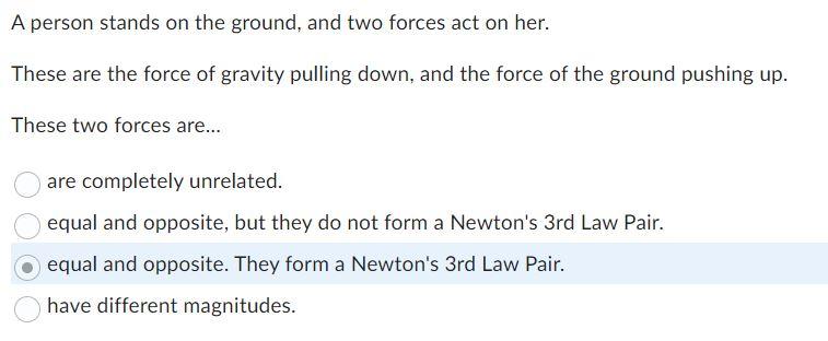 Solved A person stands on the ground, and two forces act on | Chegg.com