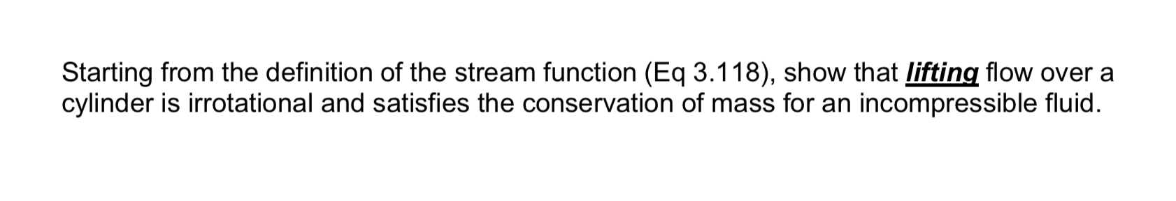 Solved Starting from the definition of the stream function | Chegg.com