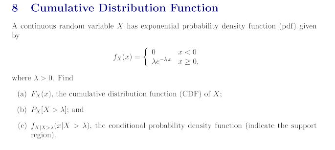 Solved 8 Cumulative Distribution Function A continuous | Chegg.com