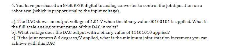 4. You have purchased an 8-bit R-2R digital to analog | Chegg.com