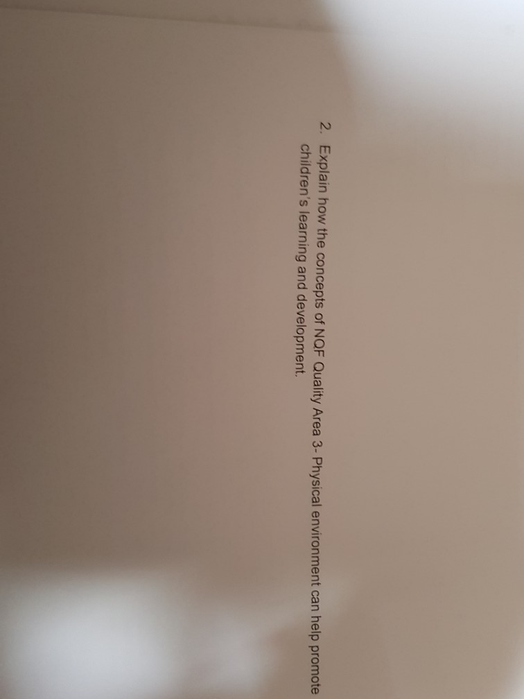 Solved 2. Explain how the concepts of NQF Quality Area 3- | Chegg.com