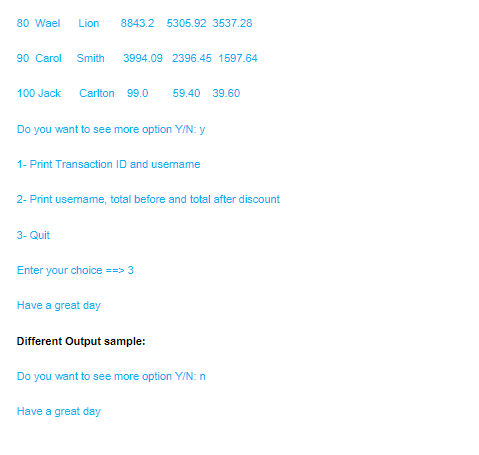 Solved Store Discount Deliverables: You must use functions | Chegg.com