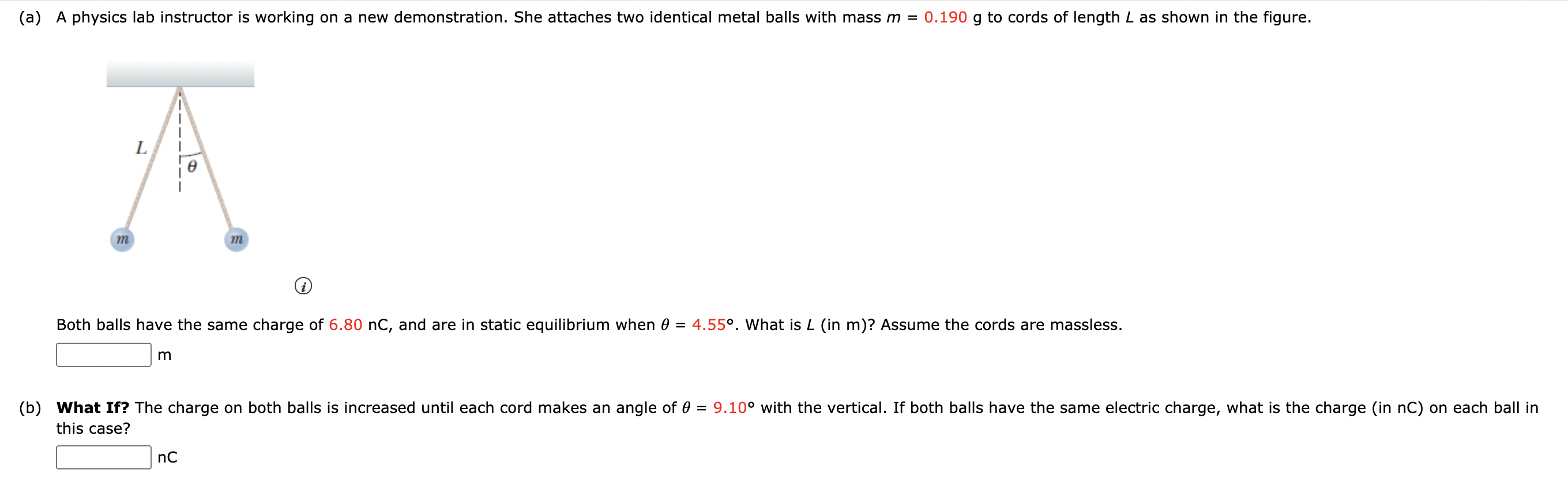 Solved (a) A physics lab instructor is working on a new | Chegg.com