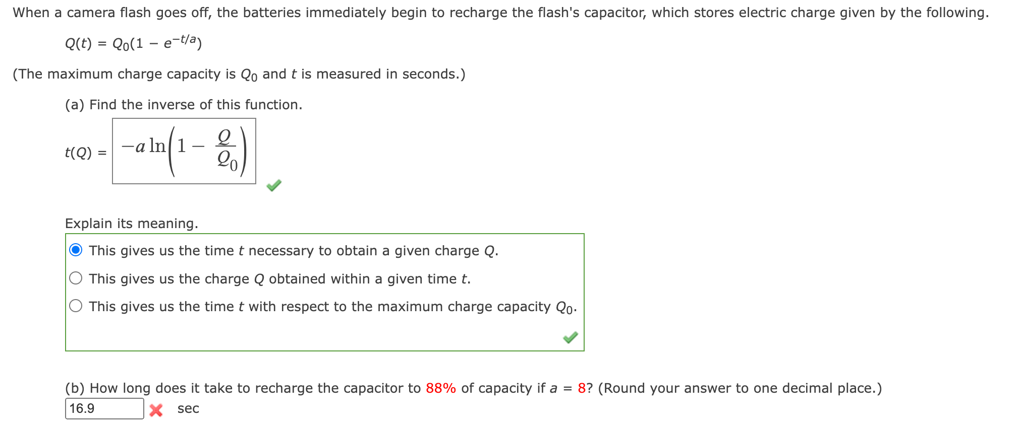Solved hen a camera flash goes off, the batteries | Chegg.com