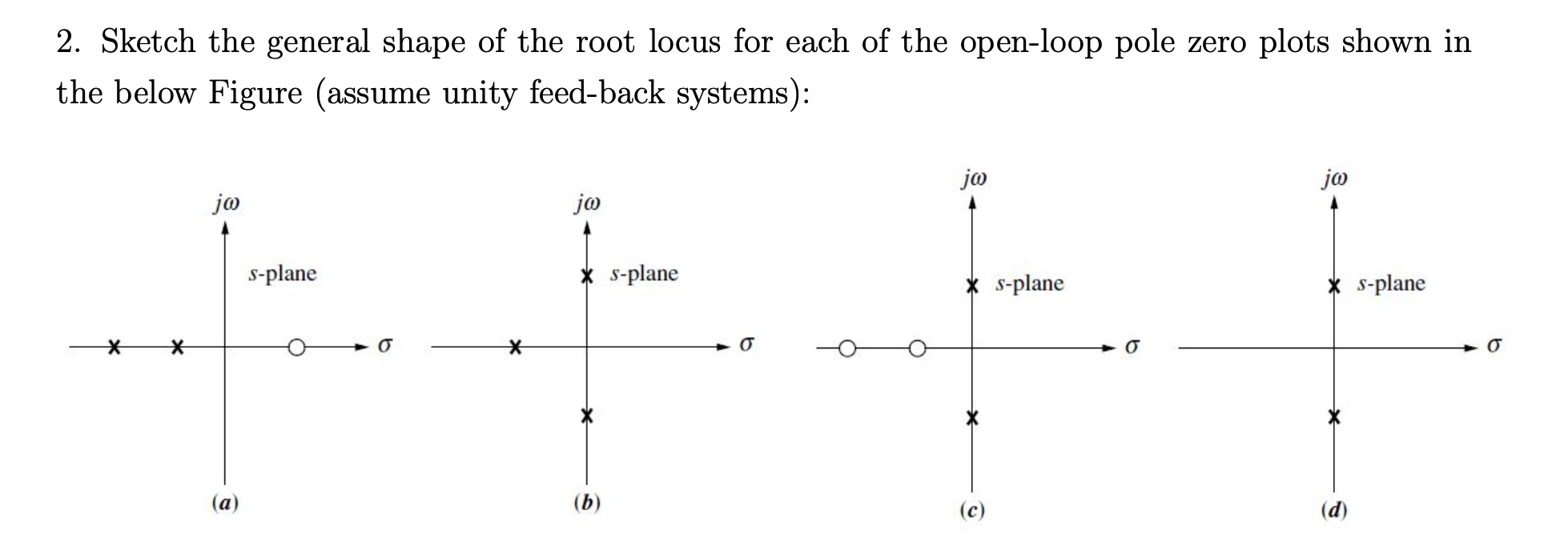 Solved 2. Sketch the general shape of the root locus for | Chegg.com