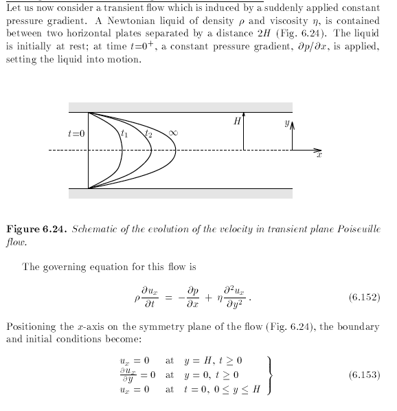 Solved Let us now consider a transient flow which is induced | Chegg.com
