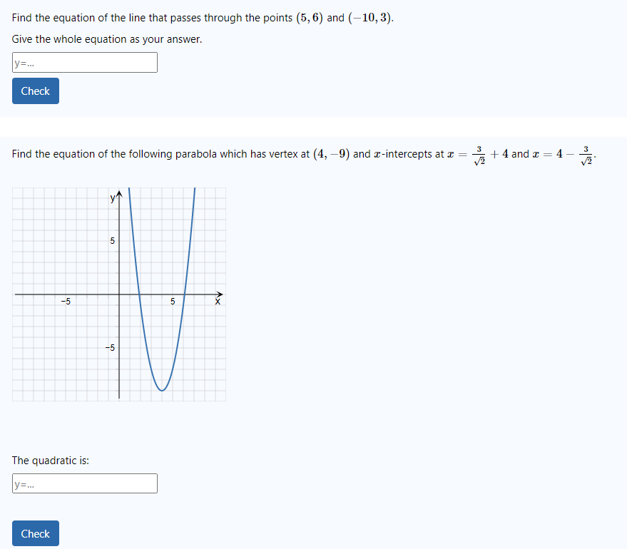 Solved Find the equation of the line that passes through the | Chegg.com