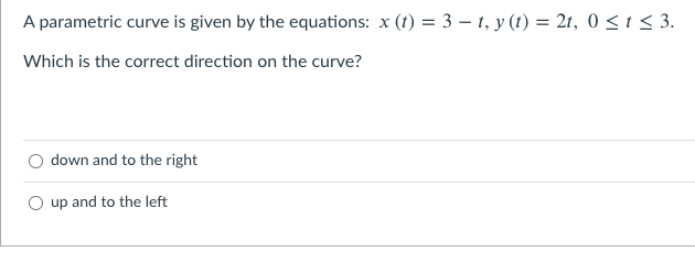 Solved A parametric curve is given by the equations: x (t) = | Chegg.com