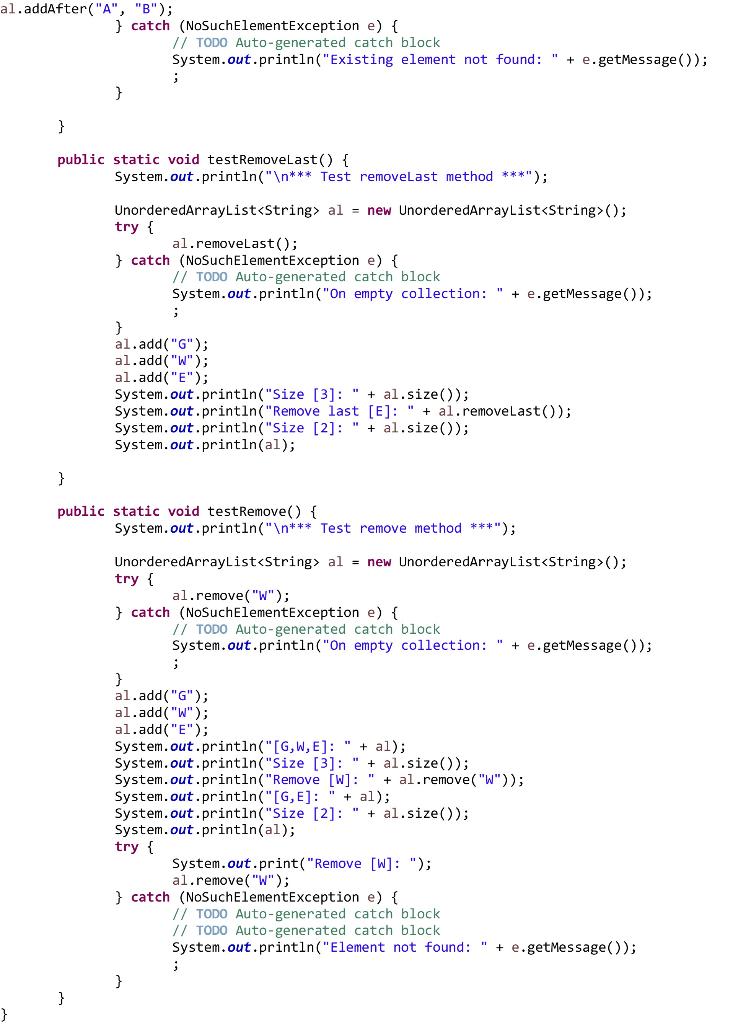 Solved a. Expand The Array Based List Implementations Modify | Chegg.com