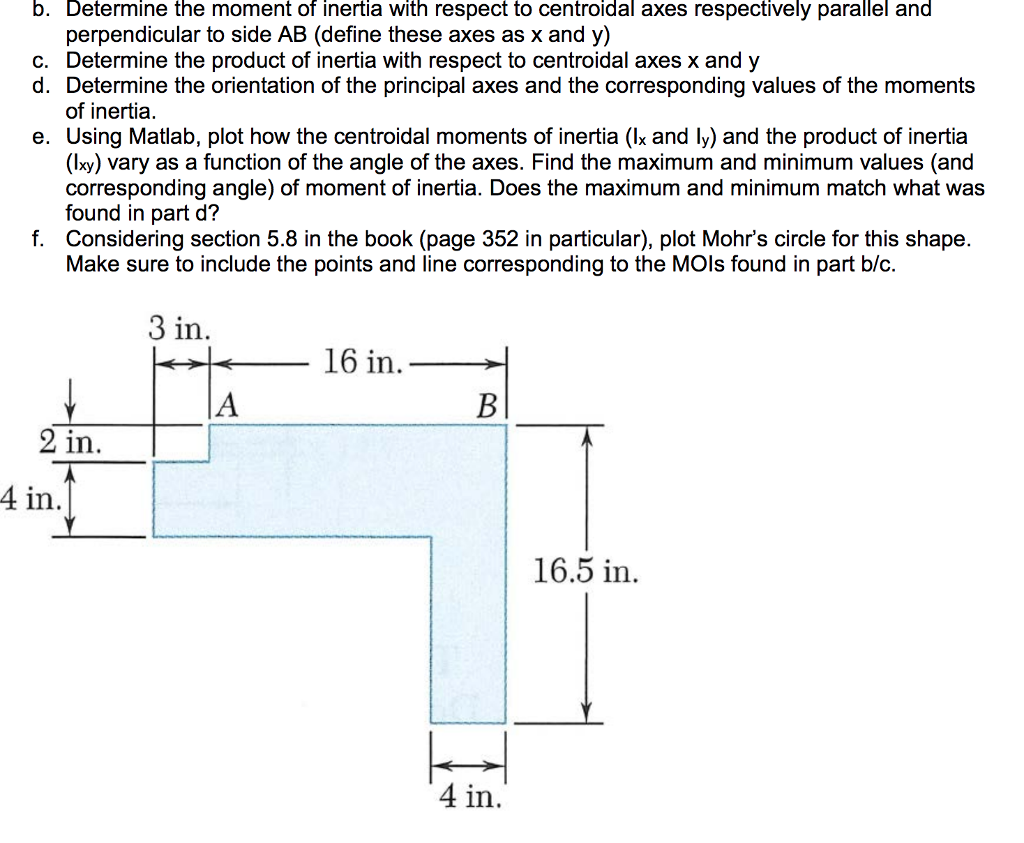 Solved b. Determine the moment of inertia with respect to | Chegg.com