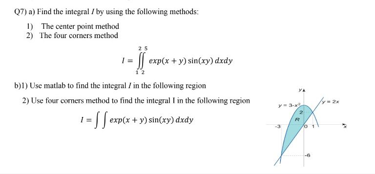 Solved Q7) a) Find the integral I by using the following | Chegg.com