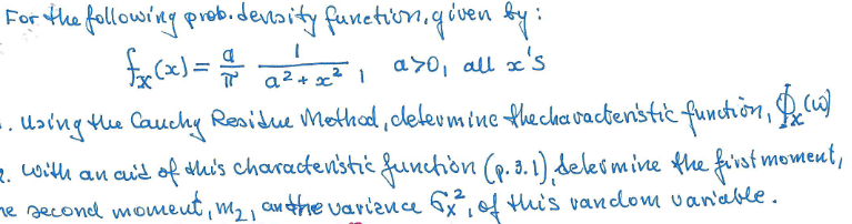 Solved For the following prob. density function, given by: | Chegg.com