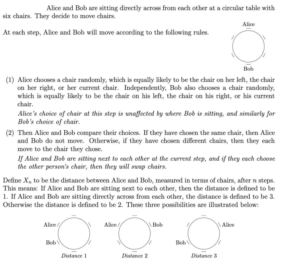 Solved Alice and Bob are sitting directly across from each | Chegg.com